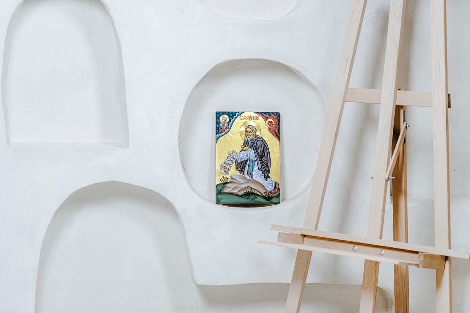 Hand Painted Russian Orthodox Icon St SERAPHIM / Painted in Orthodox ...